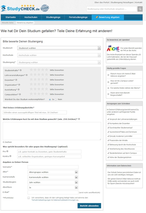 StudyCheck.de – Das neue Hochschulranking - wissensschule.de